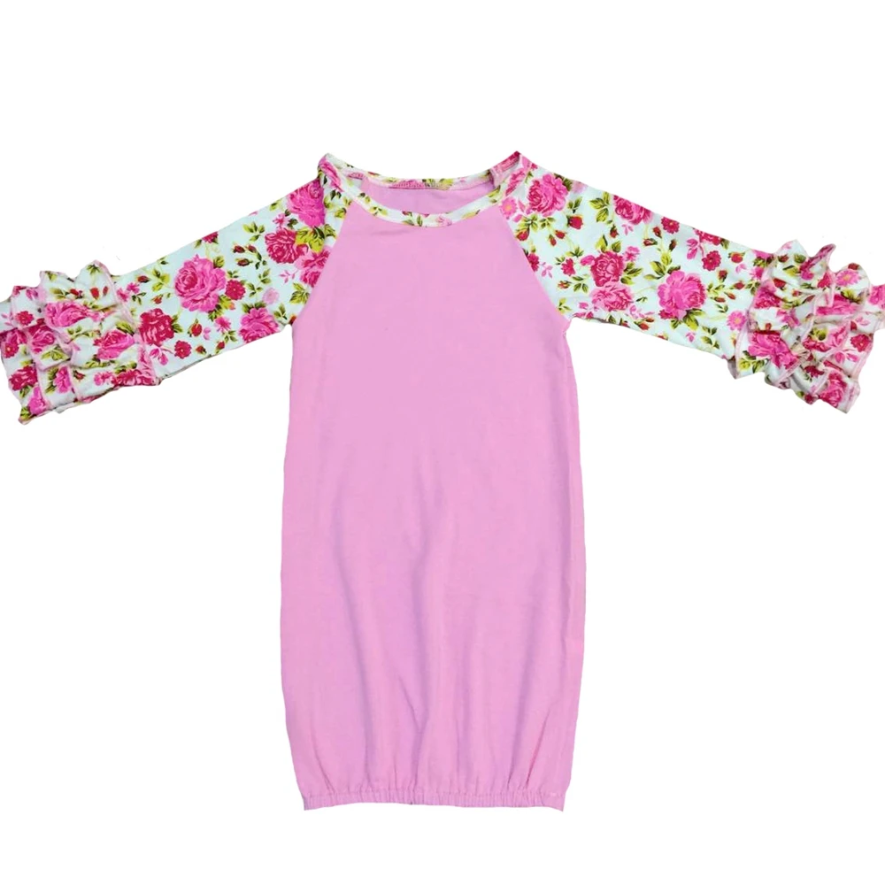 Floral Pink Vintage Ruffle Newborn baby girl gown take home outfit ... Floral Pink Vintage Ruffle Newborn baby girl gown take home outfit ...