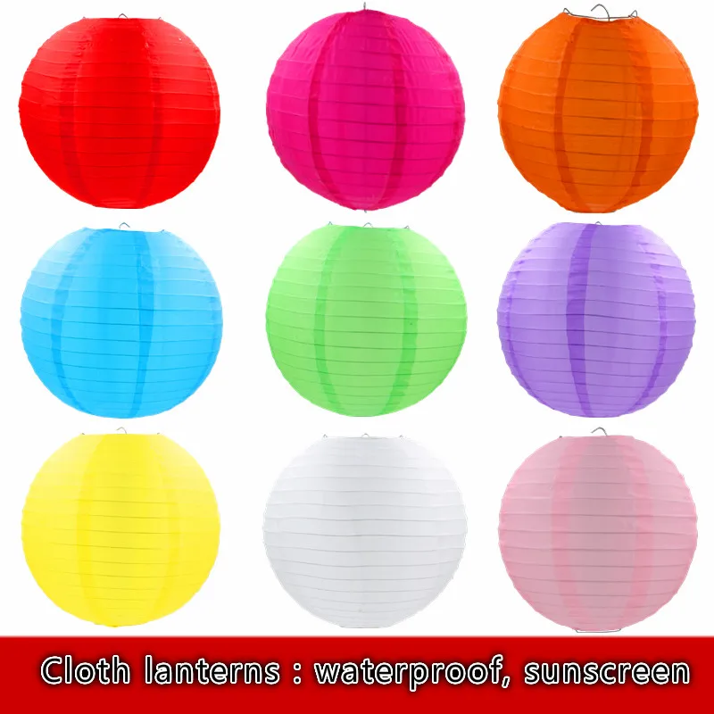 Multicolor-Round-Waterproof-silk-Cloth-Lantern-20-25-30-35-40cm-Wedding ...