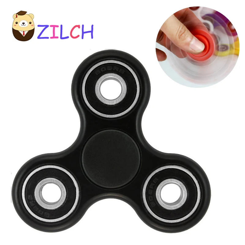 In stock Tri Spinner Fidget Toy Plastic EDC Hand Spinner For Autism and ...