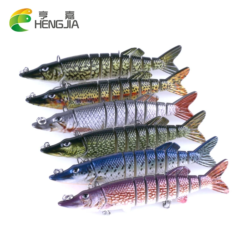 HENGJIA 1pcs 9 Sections hard Fishing Lure Realistic artificial multi ...