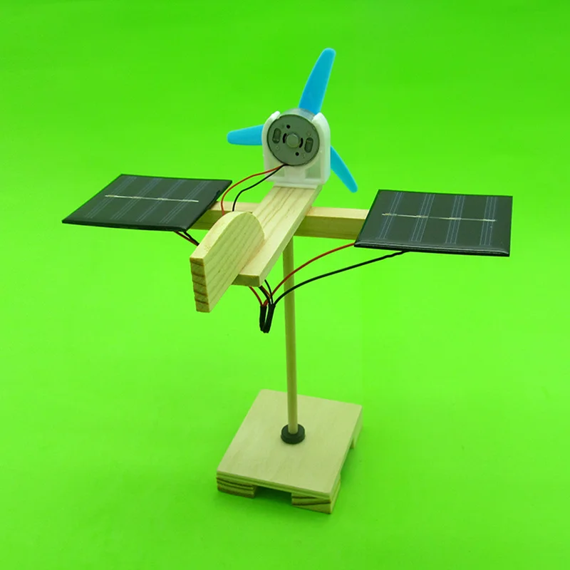 Monday Kids DIY Solar Fan Model Building Material Kits Hybrid Drive ...