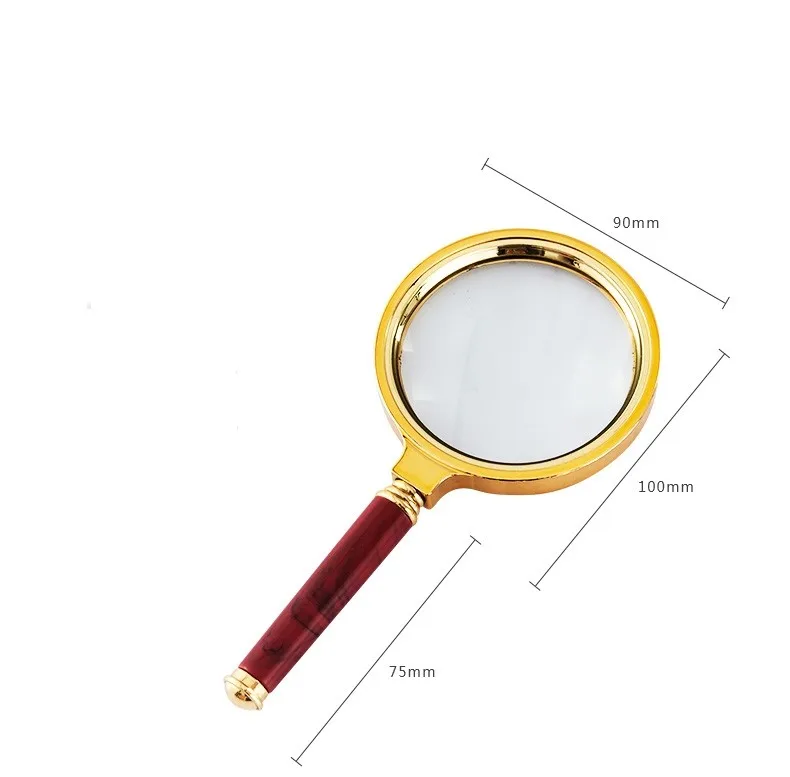 Handheld 3X High Definition Magnifying Glass 90mm Big Lens Redwood handheld-3x-high-definition-magnifying-glass-90mm-big-lens-redwood