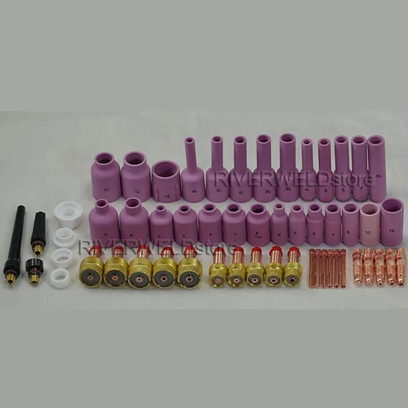 Tig Kit Gas Lens Collet Body & Back Cap & Ceramic Cups Consumables ...