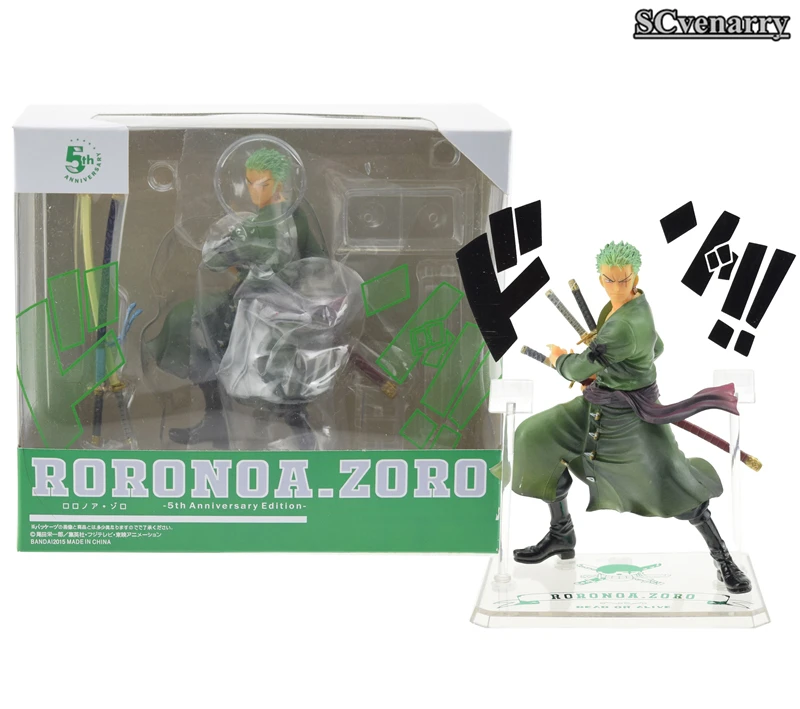 Anime One piece Roronoa Zoro 5th Anniversary Edition PVC Action Figure ...