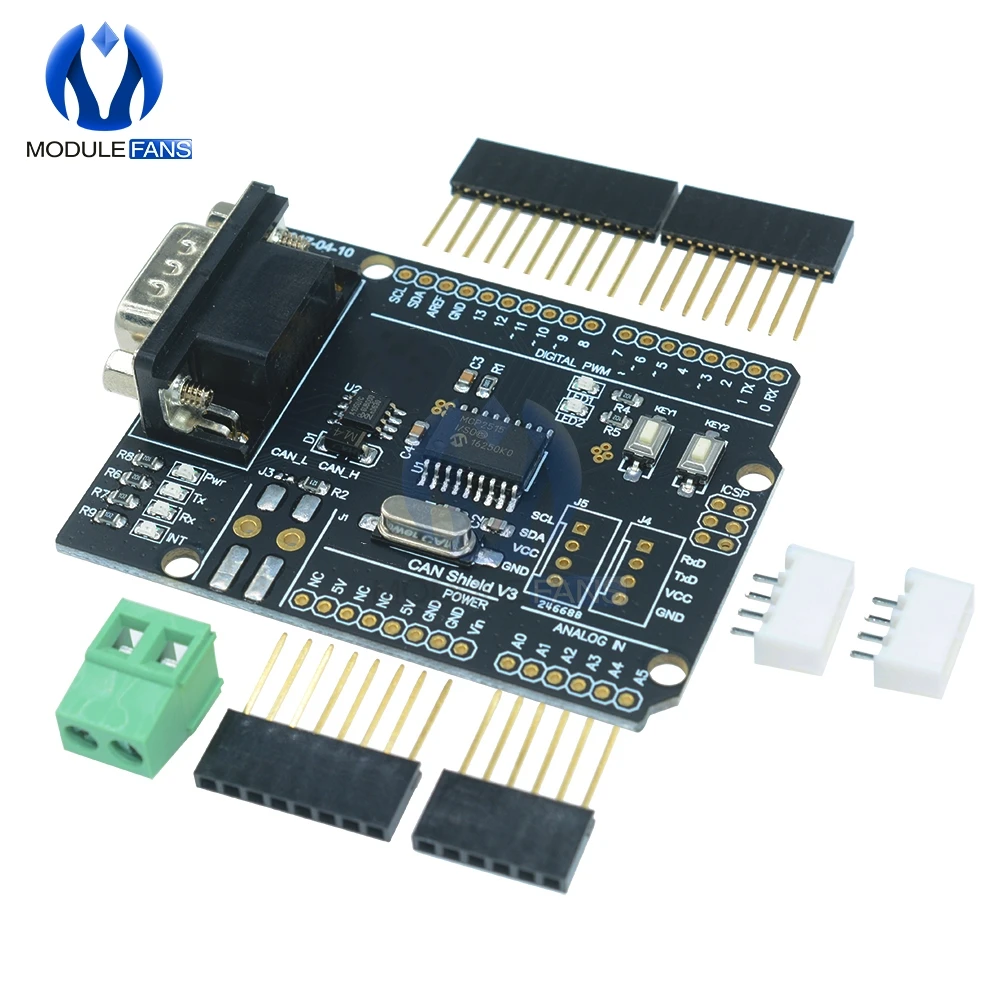Loriver SPI MCP2515 EF02037 CAN-Bus Shield Controller Kommunikationsgeschwindigkeit Hoch Arduino ...