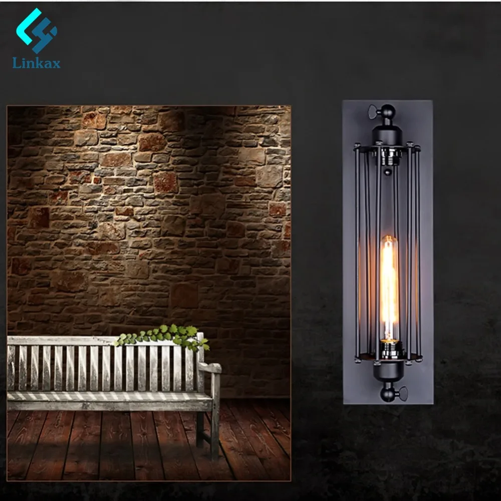 Loft Iron Retro Wall Lamp E27 Edison Vintage Wall Light Home Deco ...