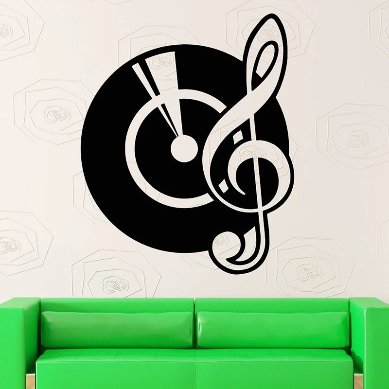 Wall Stickers Vinyl Decal Vinyl Records Music Notes DJ Cool Room Decor ...