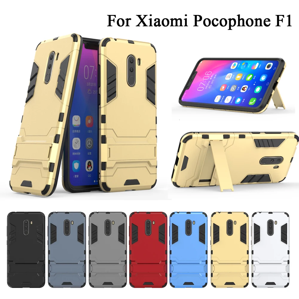 Pocophone F1 Case 2in1 High Quality Heavy Duty Hybrid Armor Cover For ...