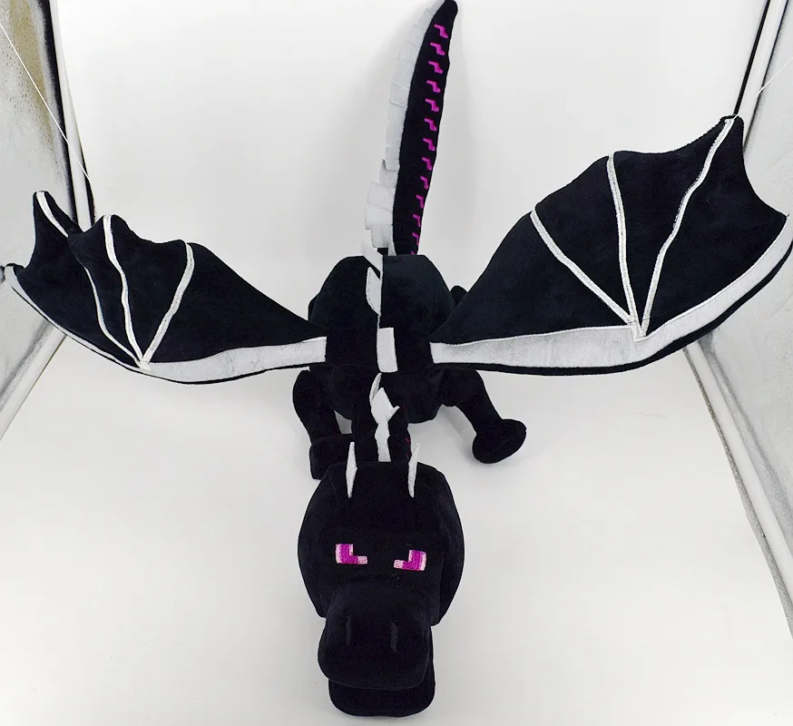 My world minecraft ender dragon plush soft black Minecraft enderdragon ...