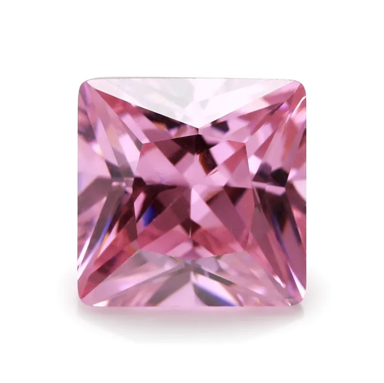50pcs 1.5x1.5~15x15mm Square Shape Loose Cz Stone Pink Aaaaa Cubic ...