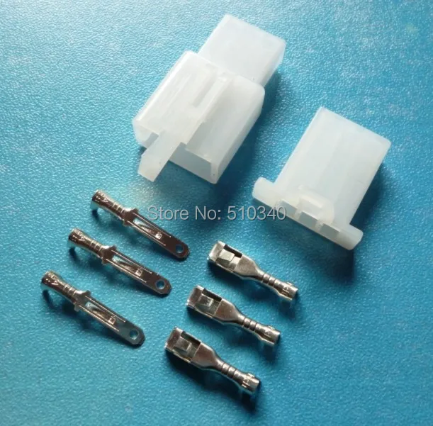 200 set total 1600pcs 2.8mm 3 Way/pin Electrical Connector Kits Male ...