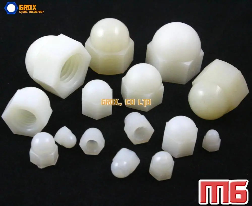 M6 Cap Nut Smseace 110Pcs 6-Sizes Hex Acorn Cap Nuts Assortment Kit - M3/ M4/ M5/M6/M8/M10 Bolt ...