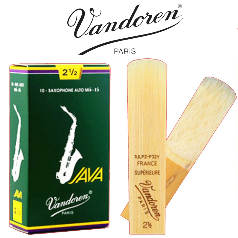 Brand New Original Francia Vandoren Saxofón alto Cañas Java Caja Verde ...