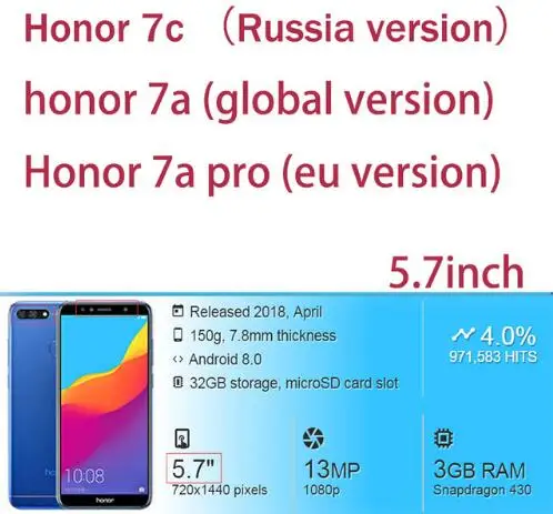 9D закаленное стекло для huawei honor 7a 7c pro Полное покрытие экрана ...