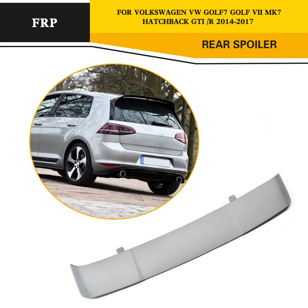 FRP Unpainted Grey Primer Rear Roof Wing Spoiler for Volkswagen VW Golf ...