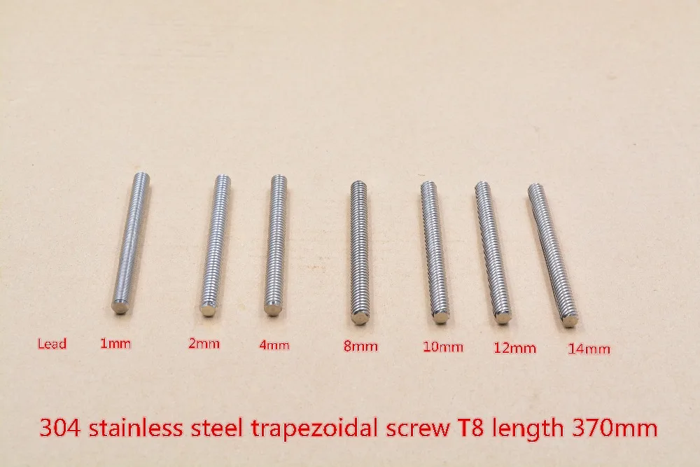 304 Stainless Steel T8 Screw Length 370mm Lead 1mm 2mm 4mm 8mm 10mm 304-stainless-steel-t8-screw-length-370mm-lead-1mm-2mm-4mm-8mm-10mm