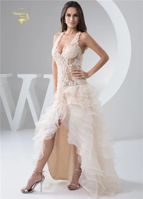 Jeanne Amour Sexy Transparent De Mariage Robes 2018 Dame De Mode Ouvert ...