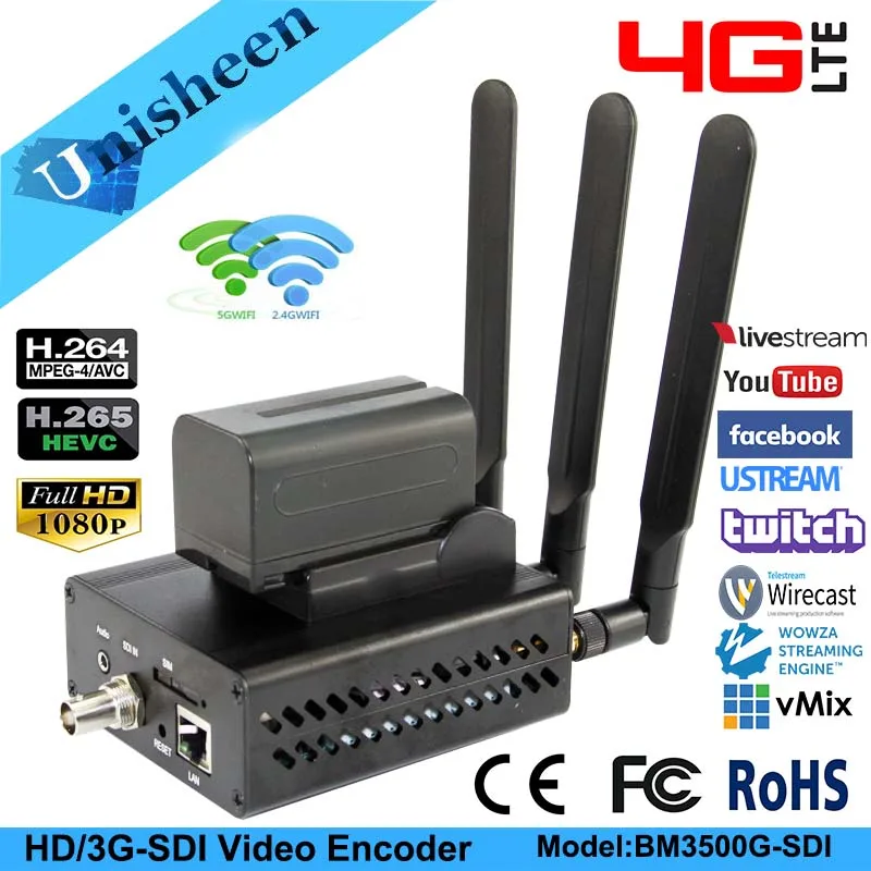 4g Lte H.264 H.265 3g Sdi Rtmps Video Capture Encoder Box Srt ...