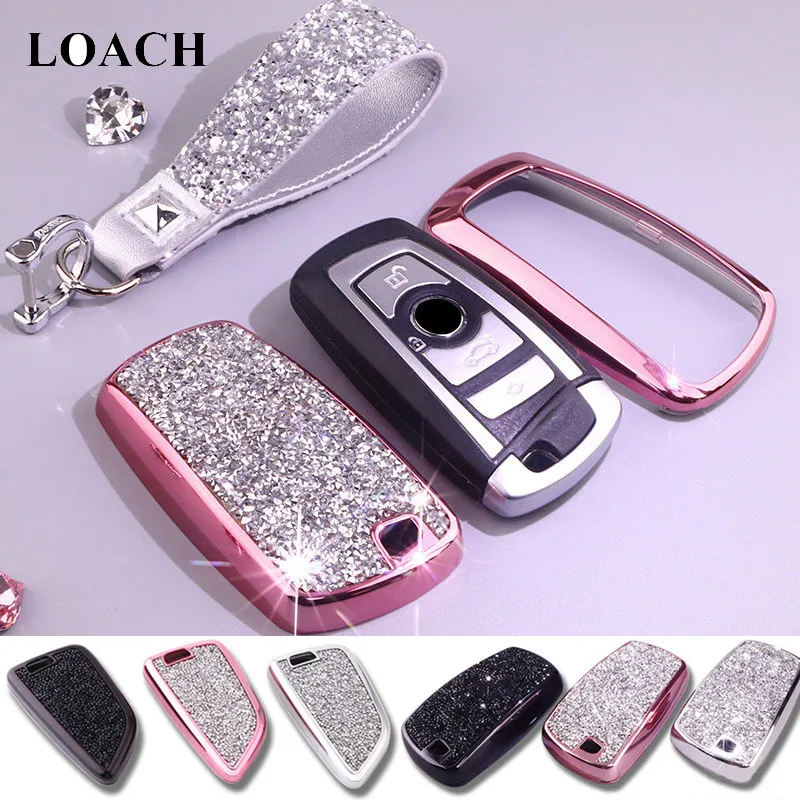 Diamond Car Key Chain Case Cover for BMW 1 3 4 5 7 Series M3 M5 X1 X3 ...