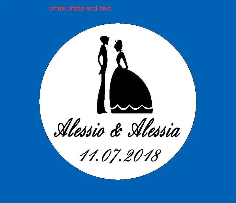 Pegatina transparente personalizada para novia y novio, 100 piezas ...