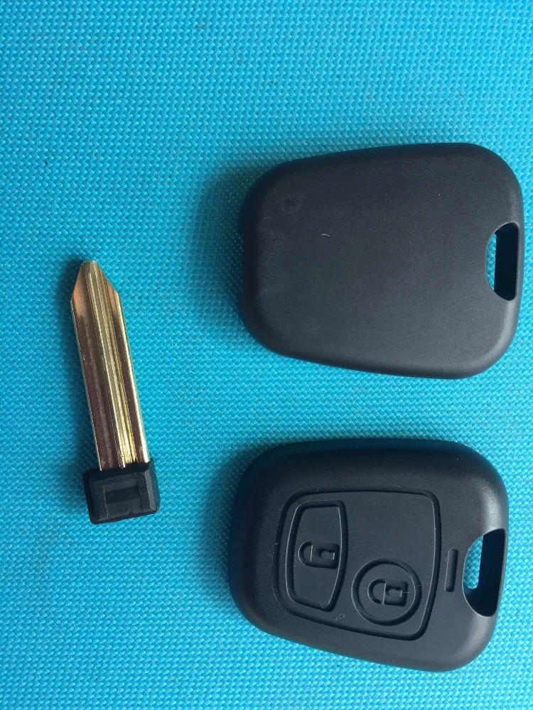 1pc 2 Button Remote Key Fob Case Shell Cover Keyless Blank Blade No ...