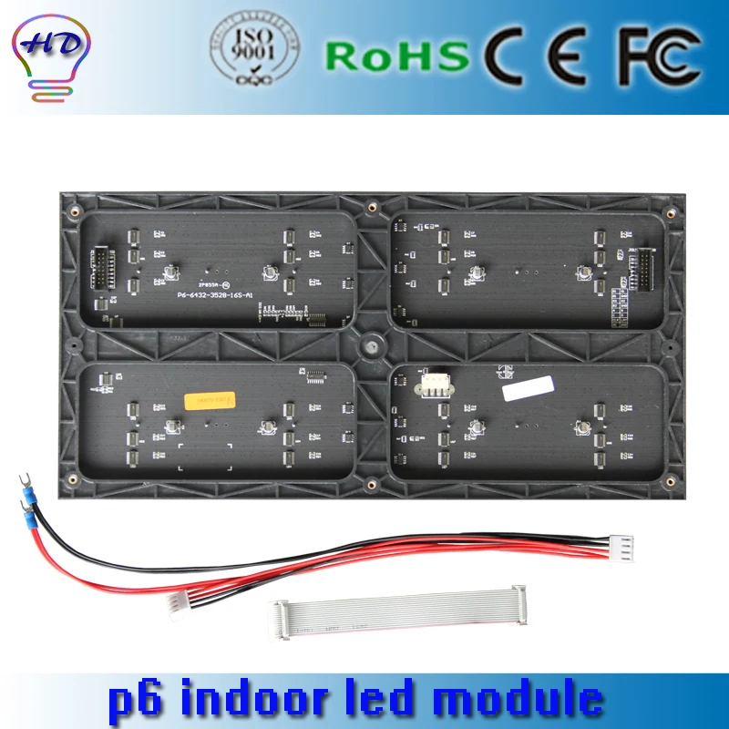 P6 Indoor Full Color High Definition LED Module SMD Rgb 384 192mm 64 32