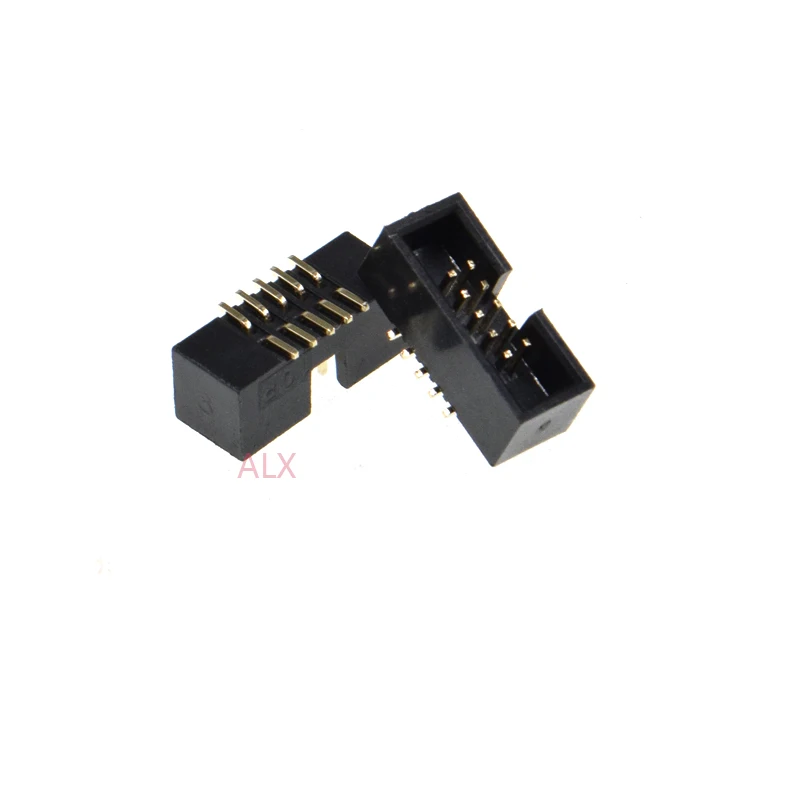 10pcs SMT 10 PIN 1.27MM pitch MALE SOCKET straight idc box headers PCB ...