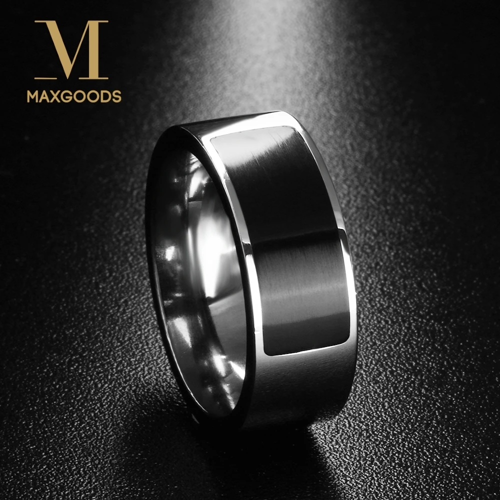 1 Pcs Stainless Steel Smart Rings Magic Wear NFC Ring Black Finger ...