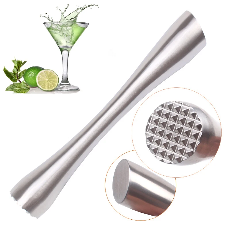 New Ice Cocktail Swizzle Stick Fruit Muddle Pestle Popsicle Sticks ...