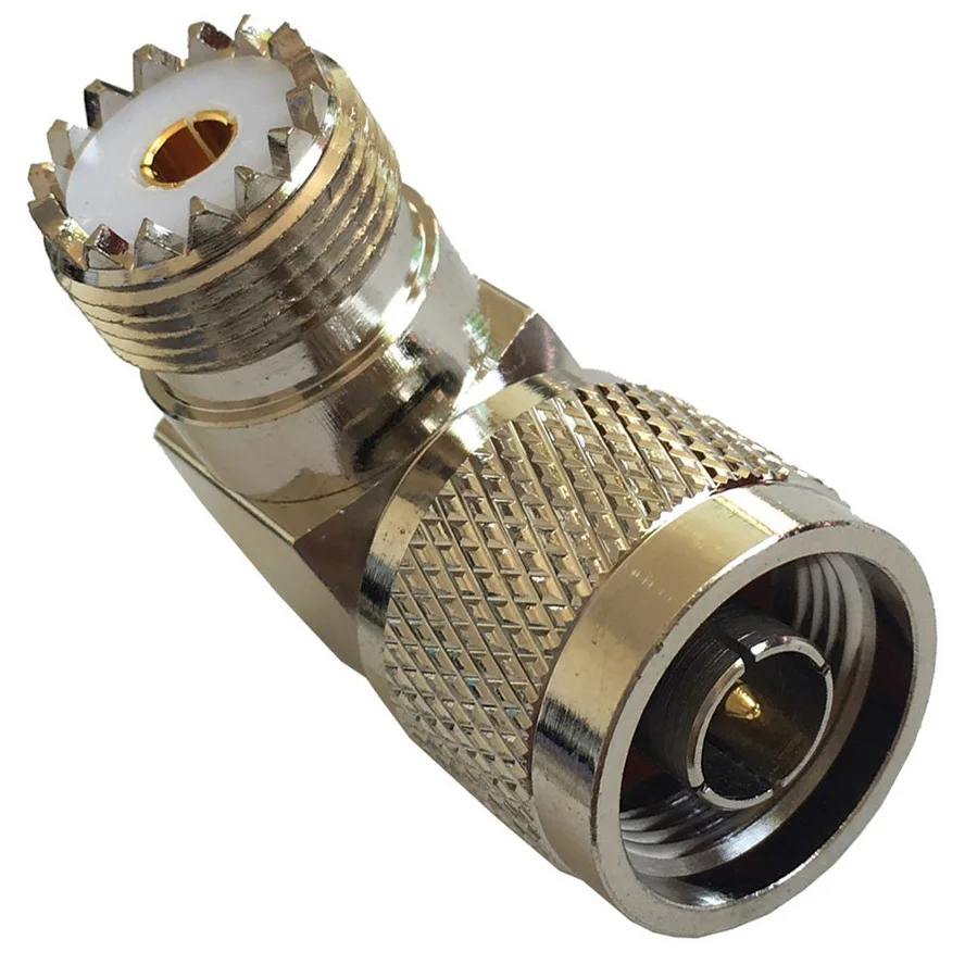 2Pcs N Male Plug to UHF SO239 Female Jack Right Angle RF Coaxial Coax ...