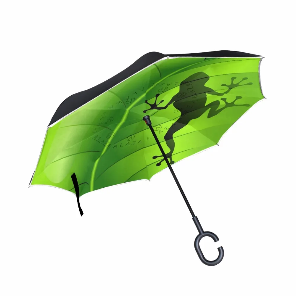 Fantasy Frog Umbrella Windproof Double Layer Inverted Umbrella Rain ...