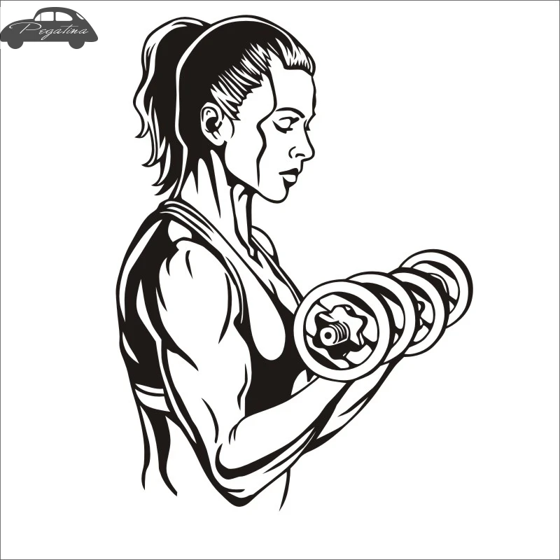 Car Fitness Sticker Body building Decal GYM Posters Vinyl Wall Decal ...