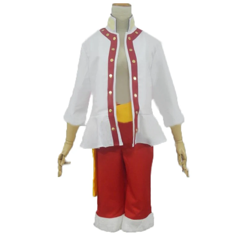 Anime One Piece Monkey D Luffy Cosplay Costume With Hat - AllCosplay.com