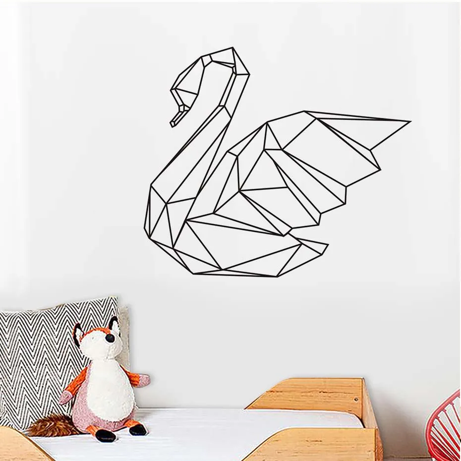 Geometry Cygnus Wall Sticker For Living Room Kids Room Animal Series ...