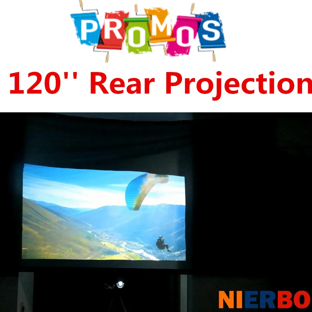 120 inch Rear projector Screen wall mounted Portable Projection screen ...
