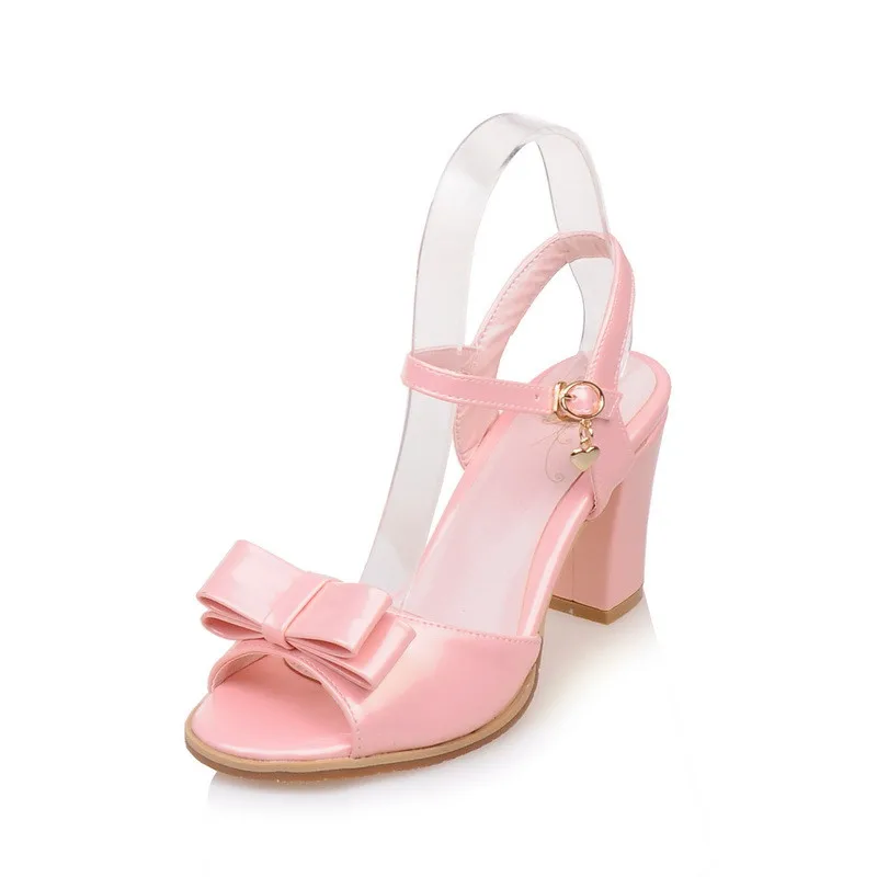 MORAZORA/; большие размеры 33-43; женские босоножки с бантом и пряжкой; туфли с открытым носком ...