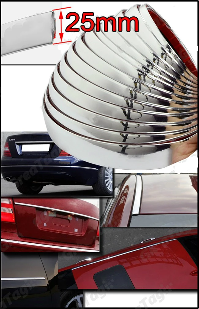 300cm 3M X 25mm Car Decoration MOULDING Trim Decorative Strip Interior ...