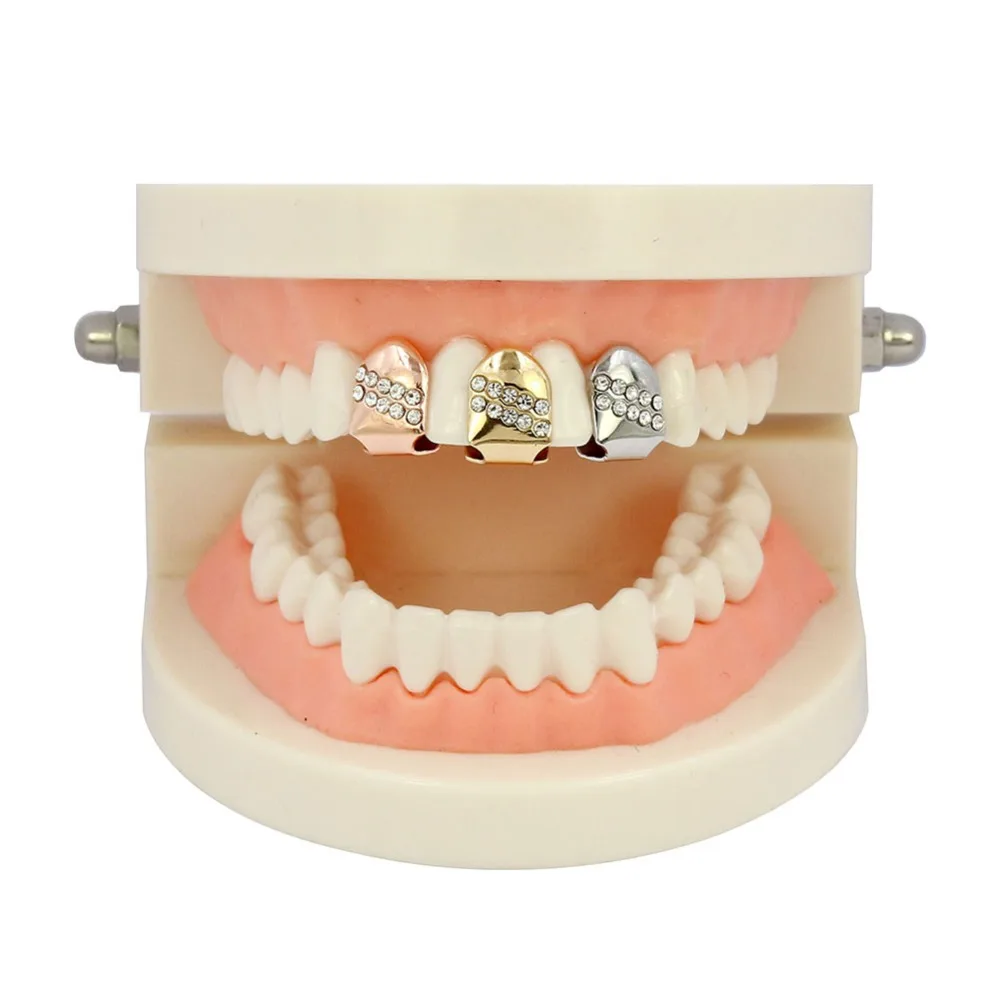 Topgrillz New Gold Color Plated Hip Hop Single Teeth Grillz Cap Top ...