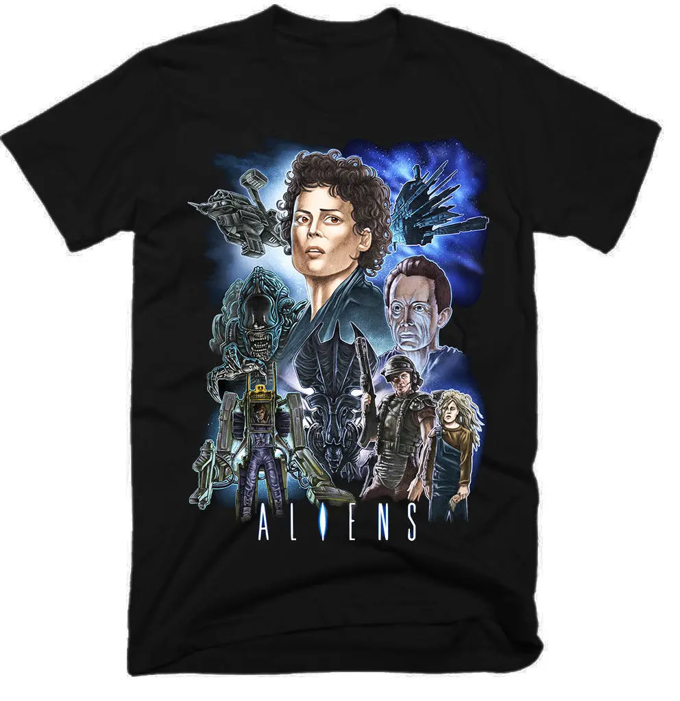 ALIENS,MOVIE,100% COTTON,MEN'S T SHIRT|T-Shirts| - AliExpress
