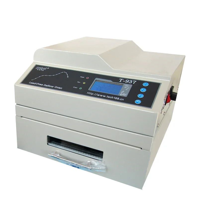 T937 drawer type intelligent reflow soldering machine small infrared ...