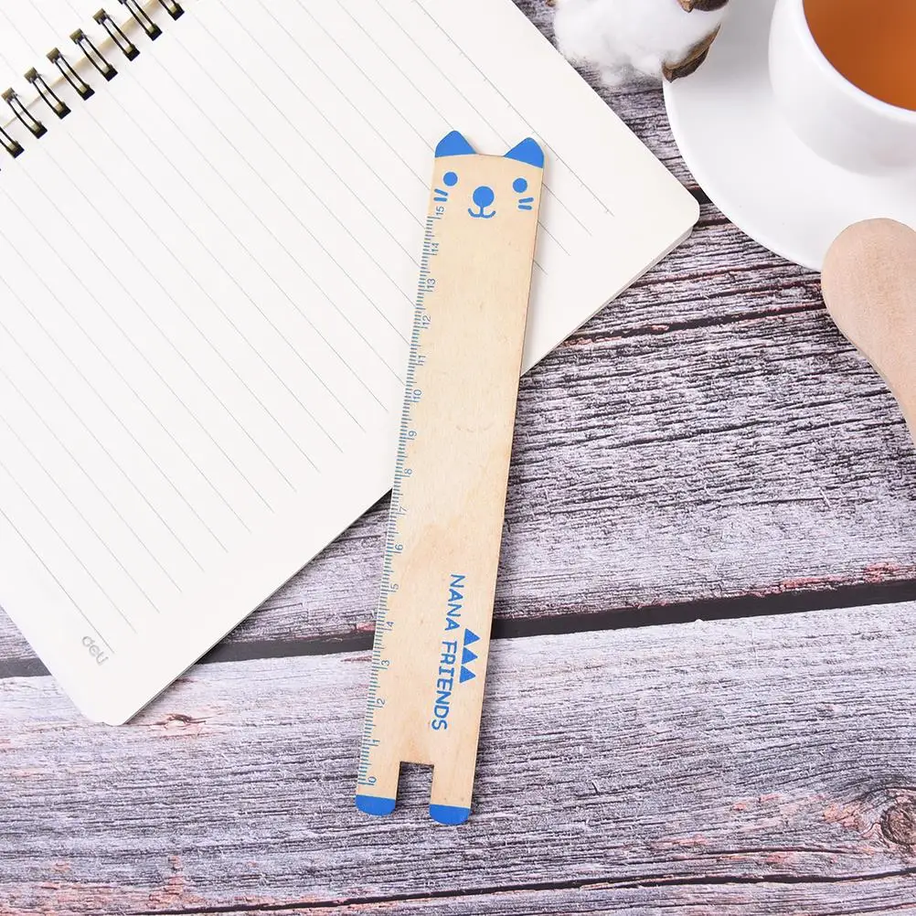 Wooden 15cm Cute Panda Ruler For School Supplies Student Prizes Rulers ...