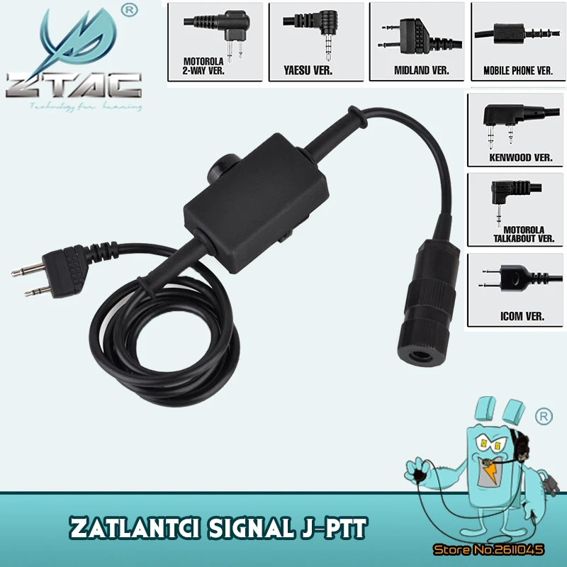 Z-TAC-PTT-Tactical-Headset-Adapter-Military-Softair-MH180-V-Atlantic ...