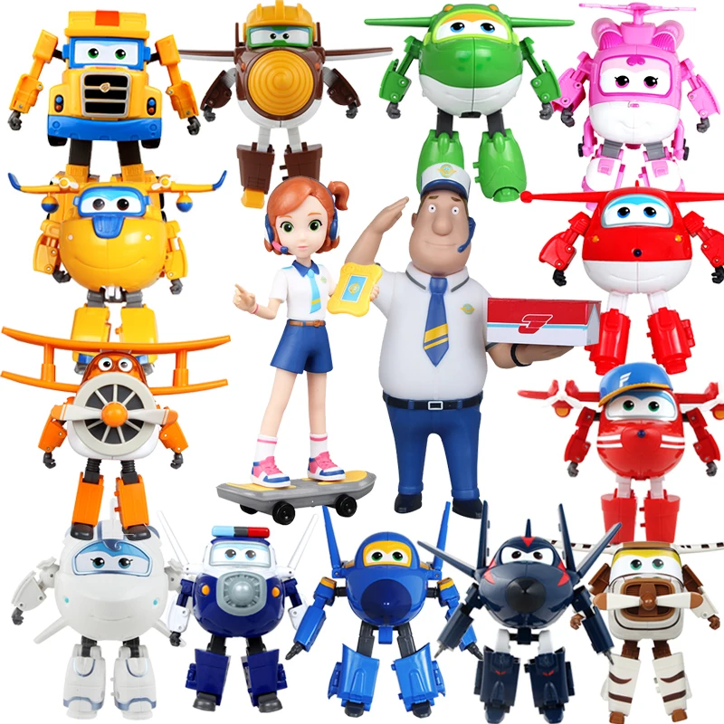 15CM Super Wings Big size Planes Transformation robot Action Figures ...