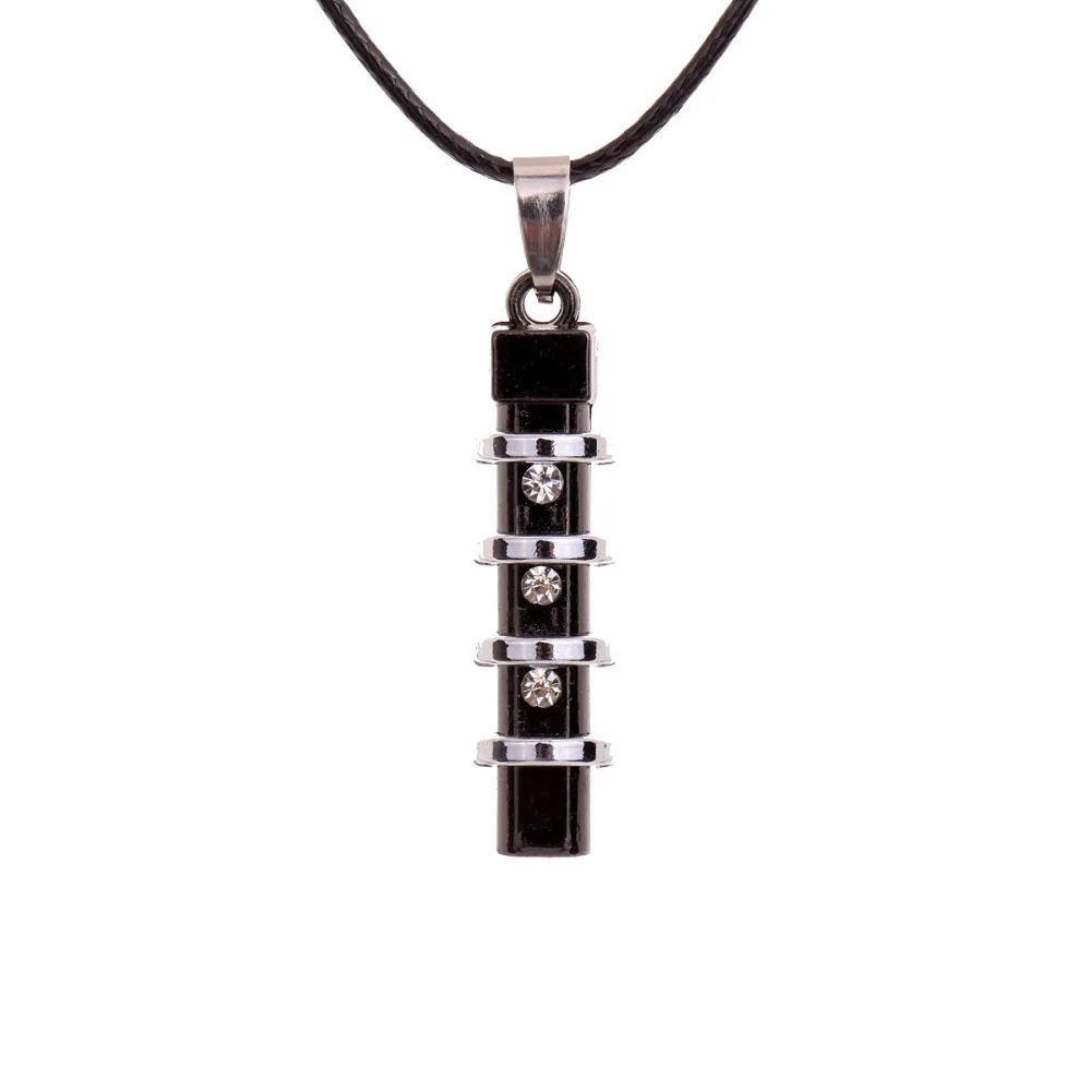 Men Woman Capsule Pendant Necklace Black Carved Crystal Jewelry Pill ...