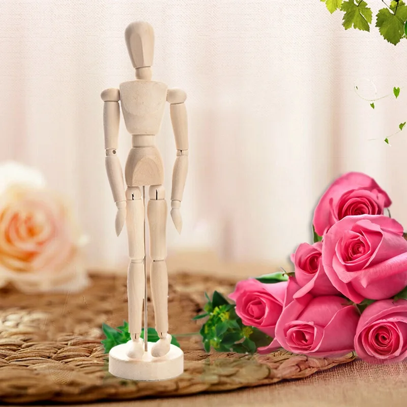 Hand Made Puppet Toy Wood Man Tall Wooden Human Movable Limbs Human ...