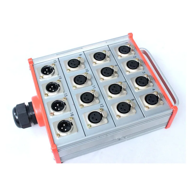2pcs/lot 16 channel Stage cable box with 16 xlr female socket & Rear ...