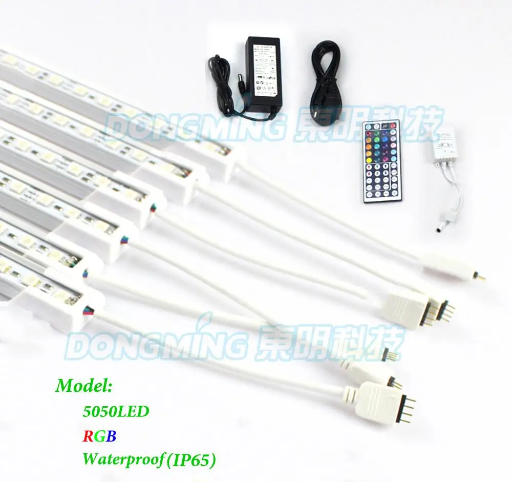 RGB led bar light waterproof 36 LED rigid rgb 5050 U Shell, 12V 5A led ...