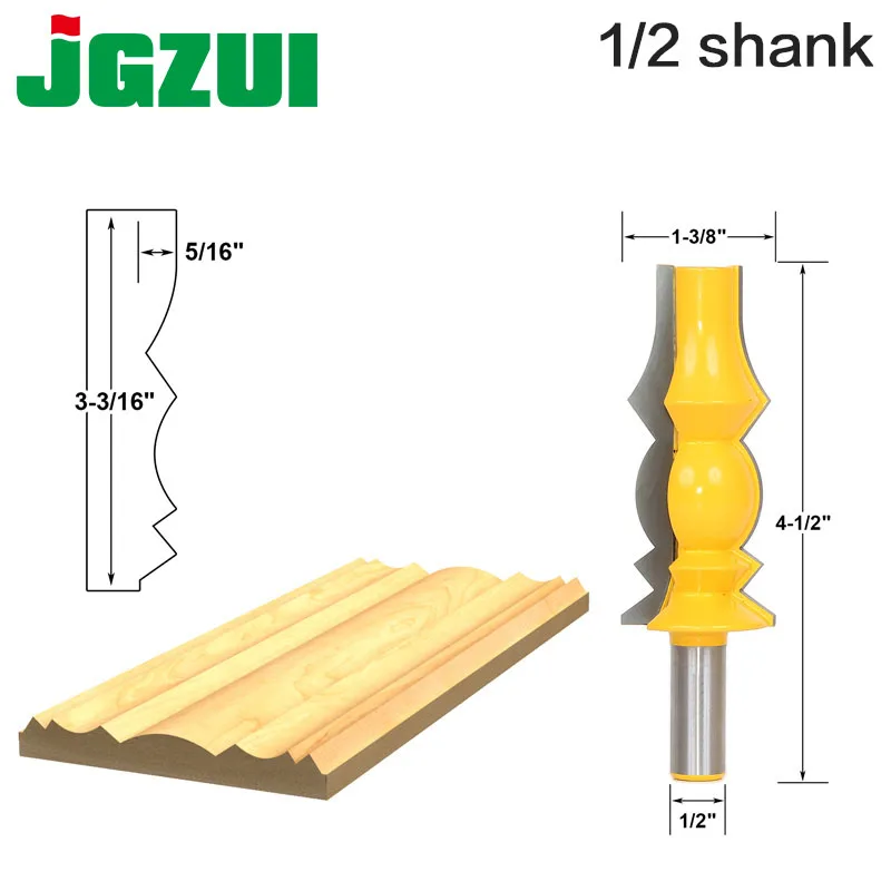 Crown Molding Router Bit - 1/2" Shank 12mm Shank Cutter Tenon Cutter ...