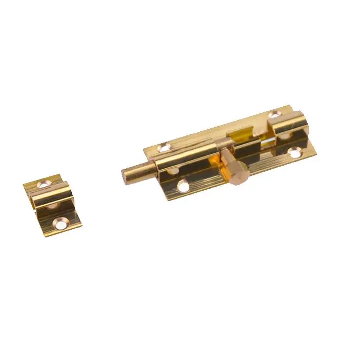 MYLB 2.5 inch Long Door Copper Sliding Lock Latch Barrel Bolt Gold Tone ...
