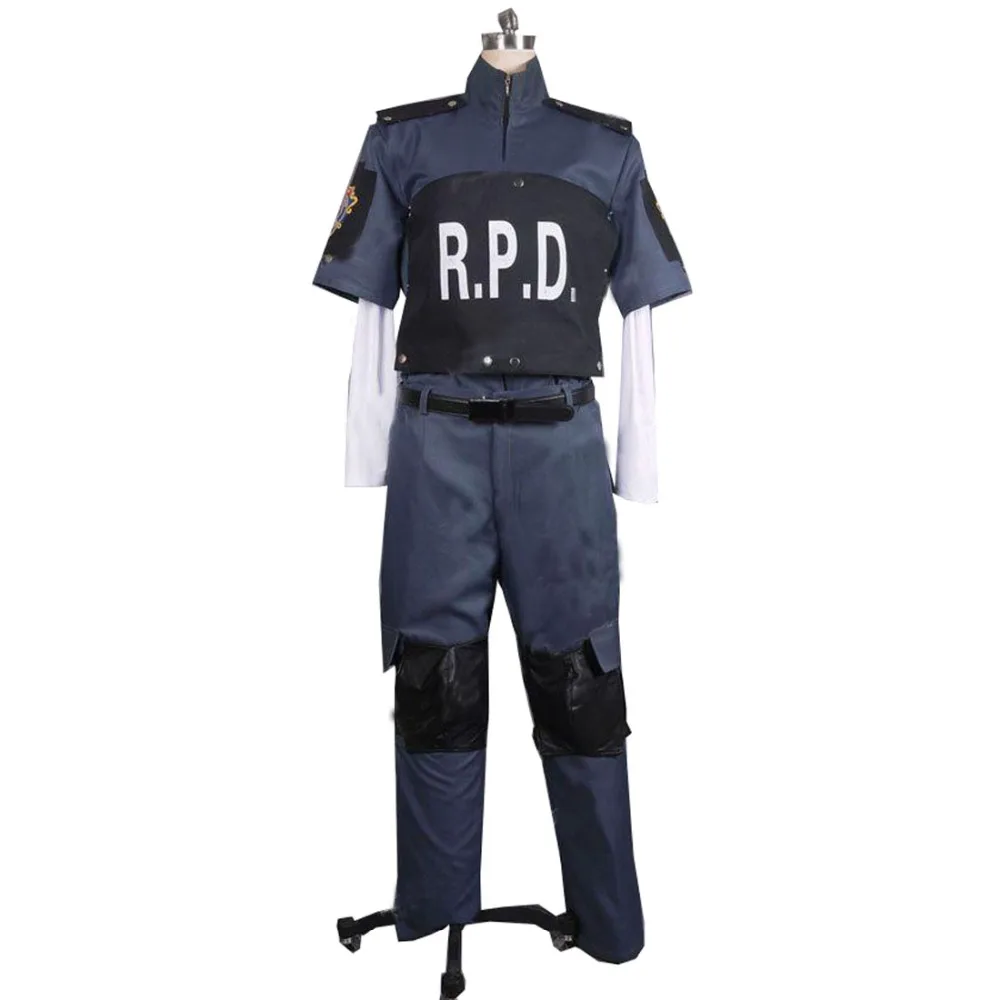 2018 Custom Made Resident Evil Leon Scott Kennedy RPD Uniform Cosplay ...